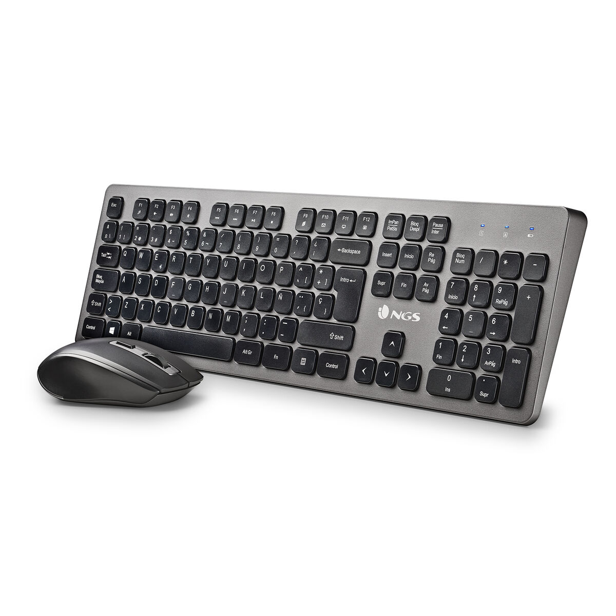 Keyboard and Wireless Mouse NGS IDOL KIT Spanish Qwerty - Game4Dynamics.com
